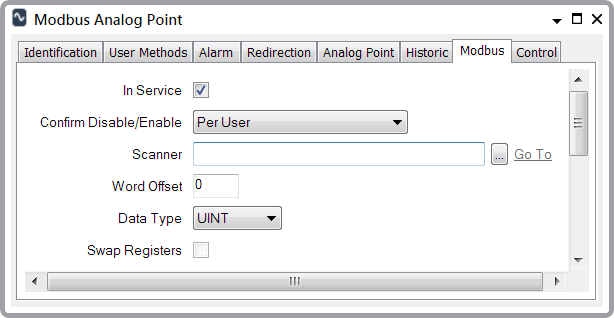 Simple Modbus Driver Guide Configure The Modbus Point Properties Configuring Analog Points